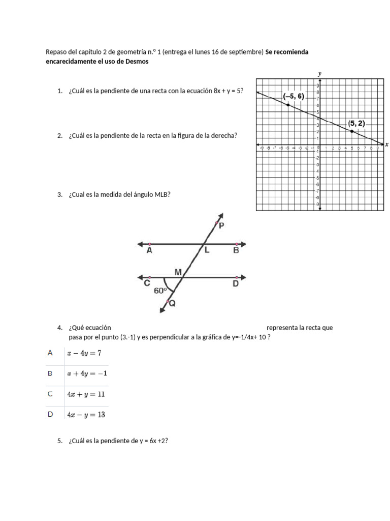 Geometry Chapter 2 Test Review | PDF