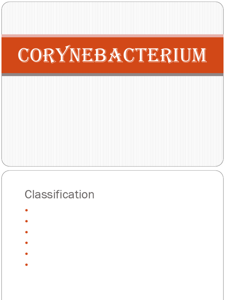 Cory Ne Bacterium | PDF