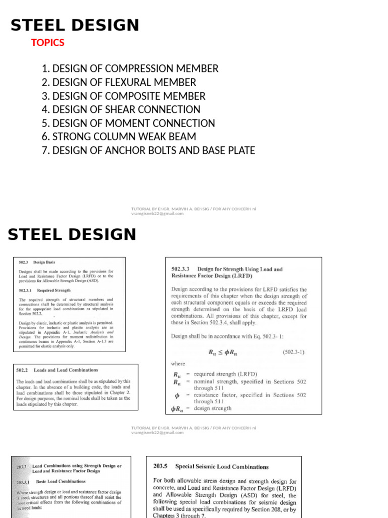 STEEL DESIGN From NSCP 2015 | PDF