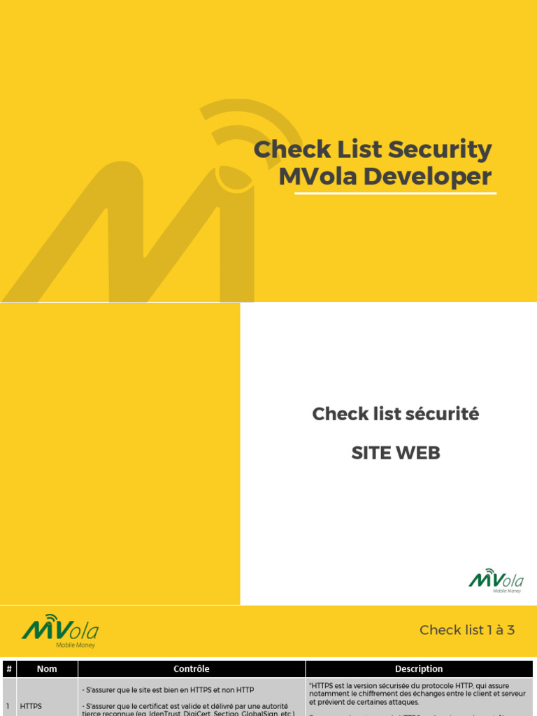 Check List Security V2 | PDF
