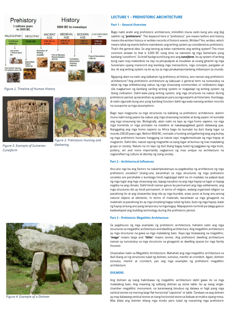 Lecture 01 Prehistoric Architecture Pdf