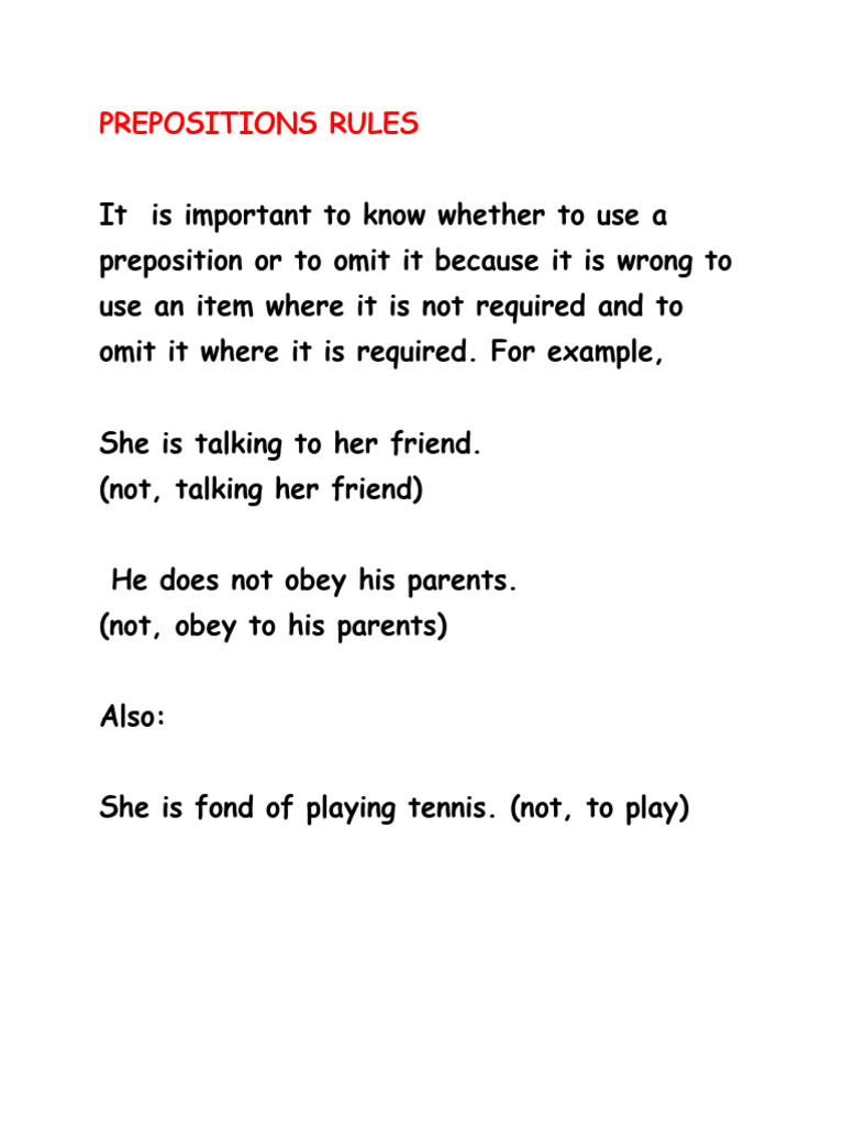 Correct Usage of Prepositions | PDF