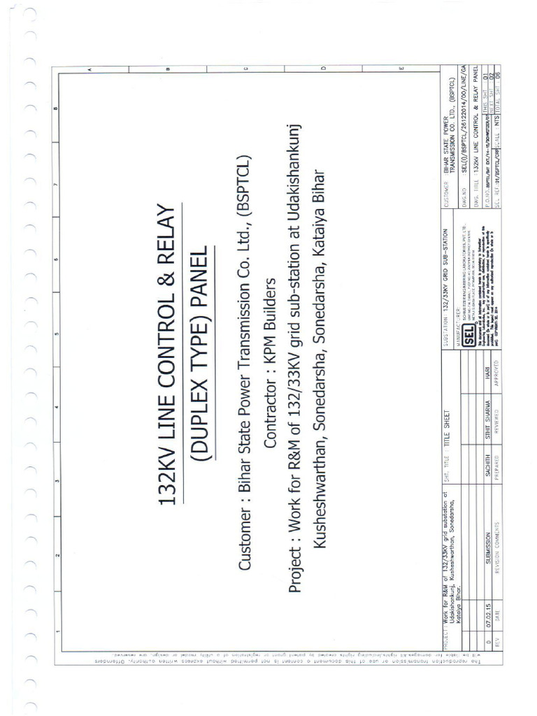 132 KV SEL Line and Control Relay Panel | PDF