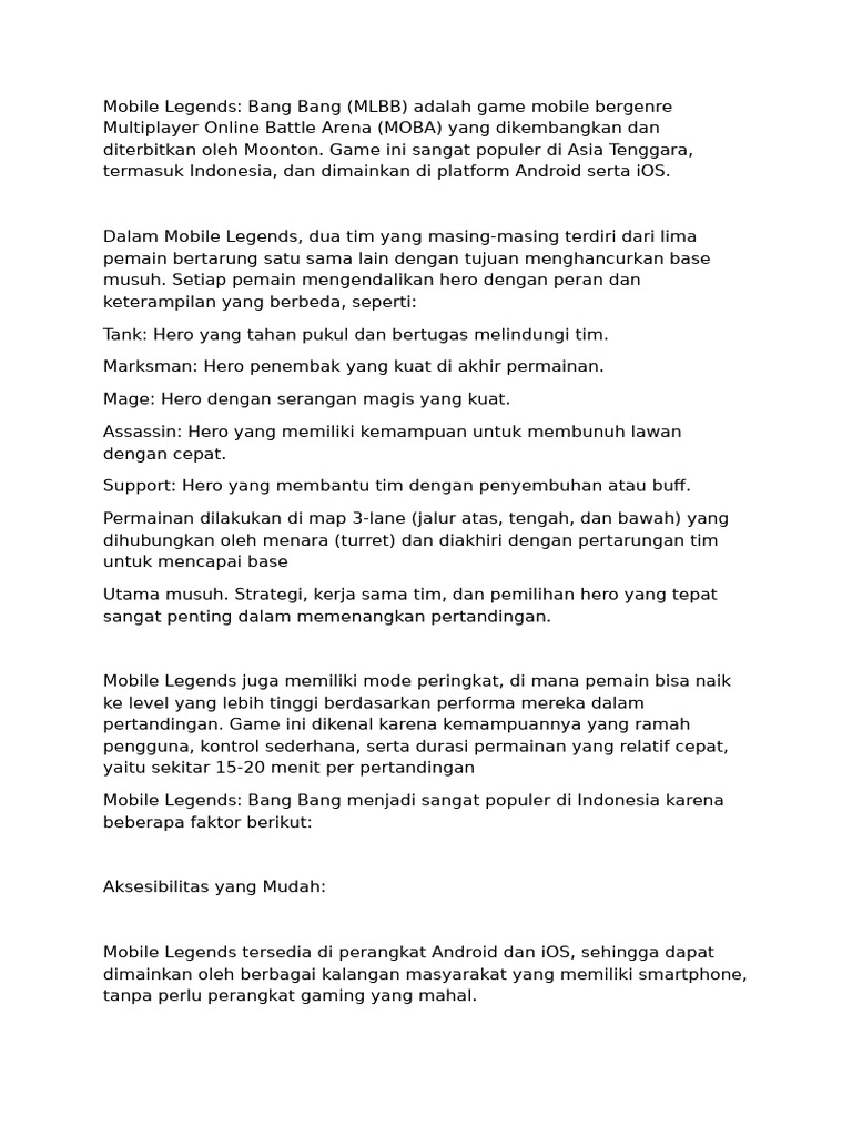 Mobile Legends | PDF