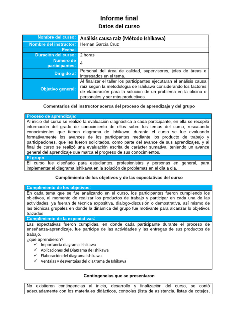 INFORME FINAL- EJEMPLO 2 | PDF