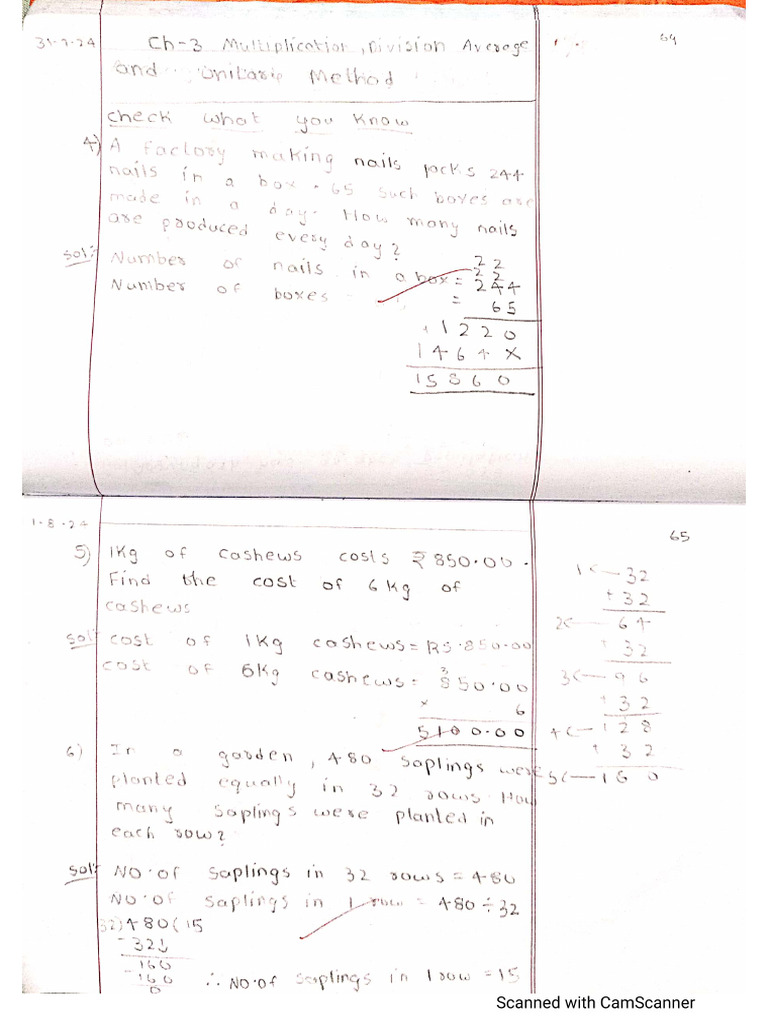 Chapter-3 Maths Classwork | PDF