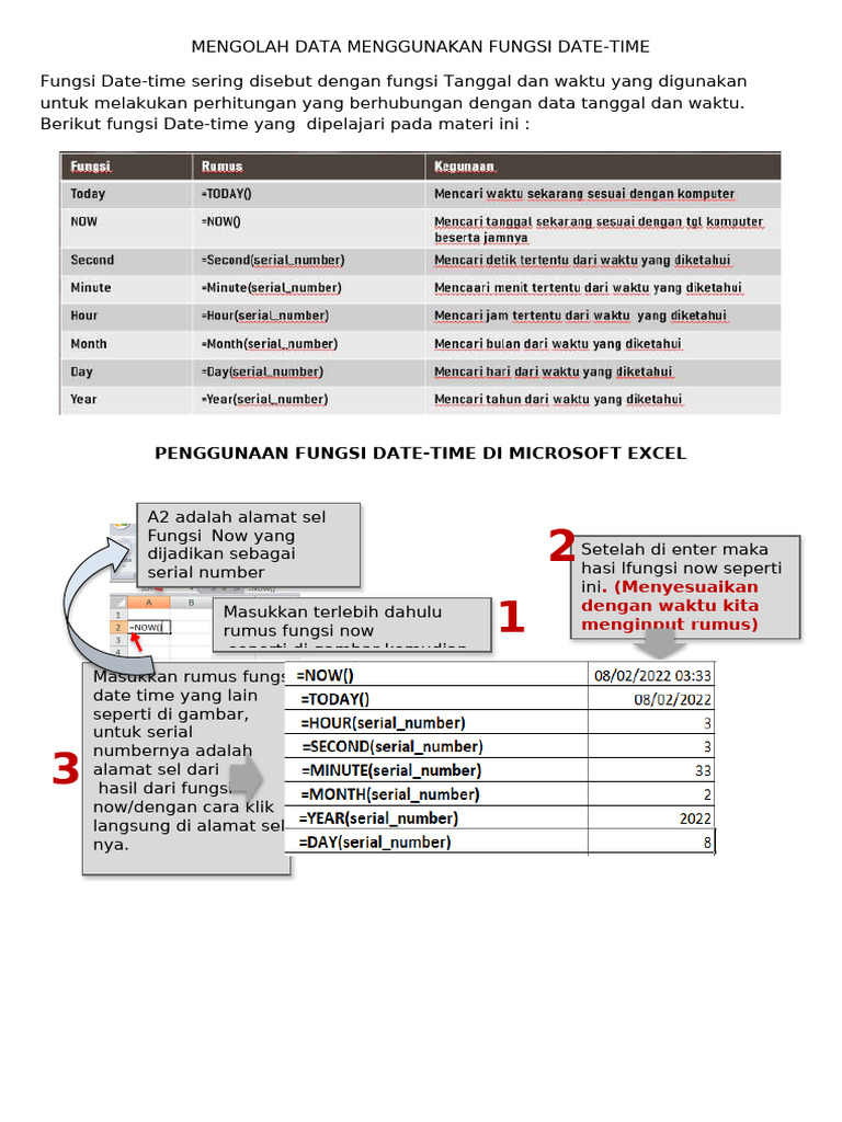 BAB 5 Fungsi DATE-TIME | PDF