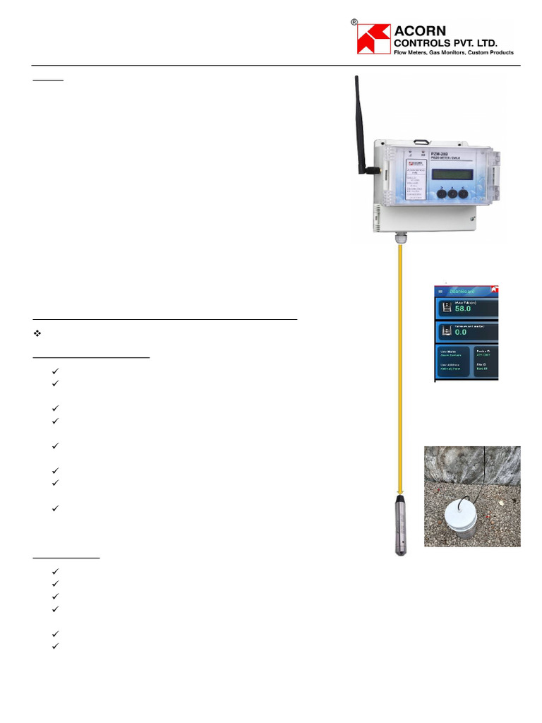 Piezometer As Per Cgwa DWLR Digital Water Level Recorder MFG in Pune | PDF