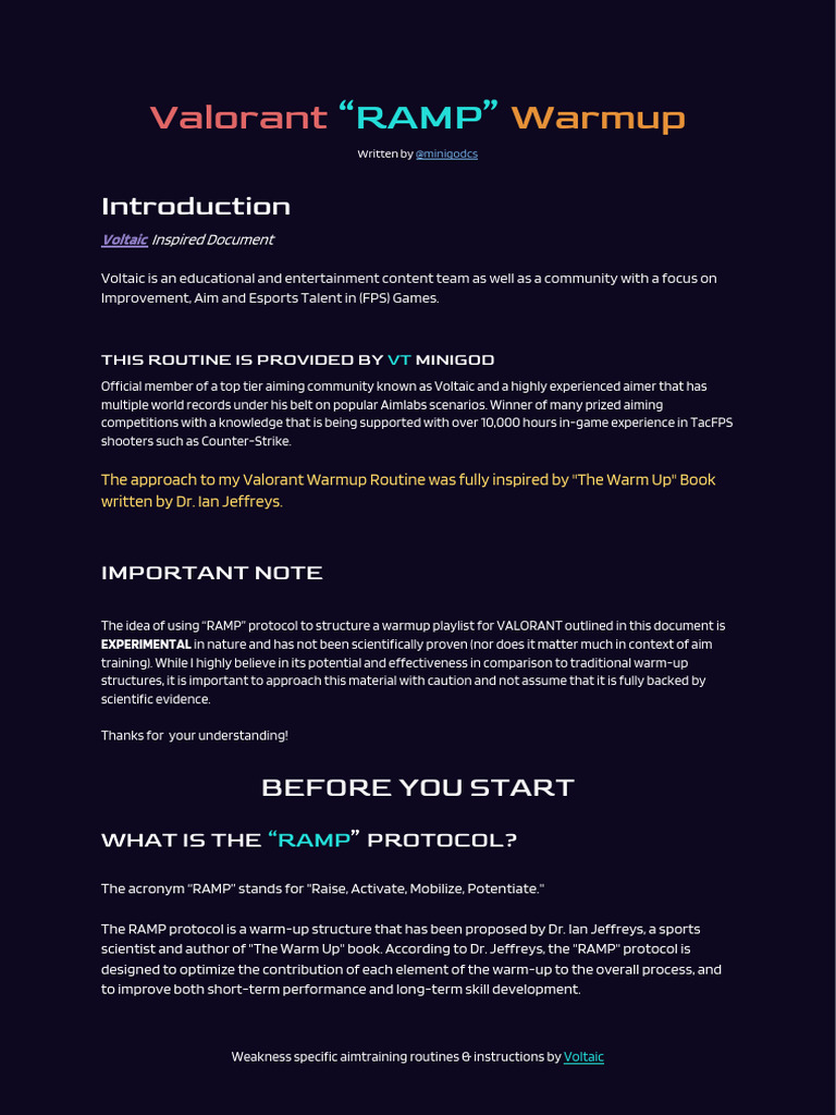 Valorant RAMP Warmup | PDF