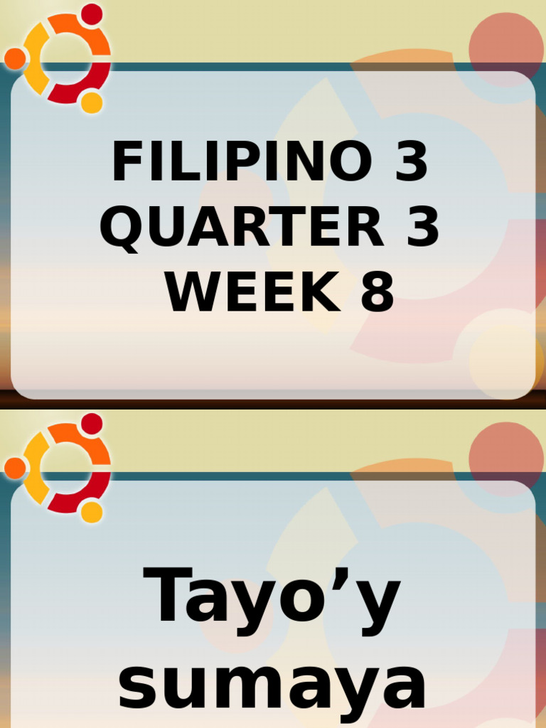FILIPINO-3-Q3-WEEK-8 | PDF