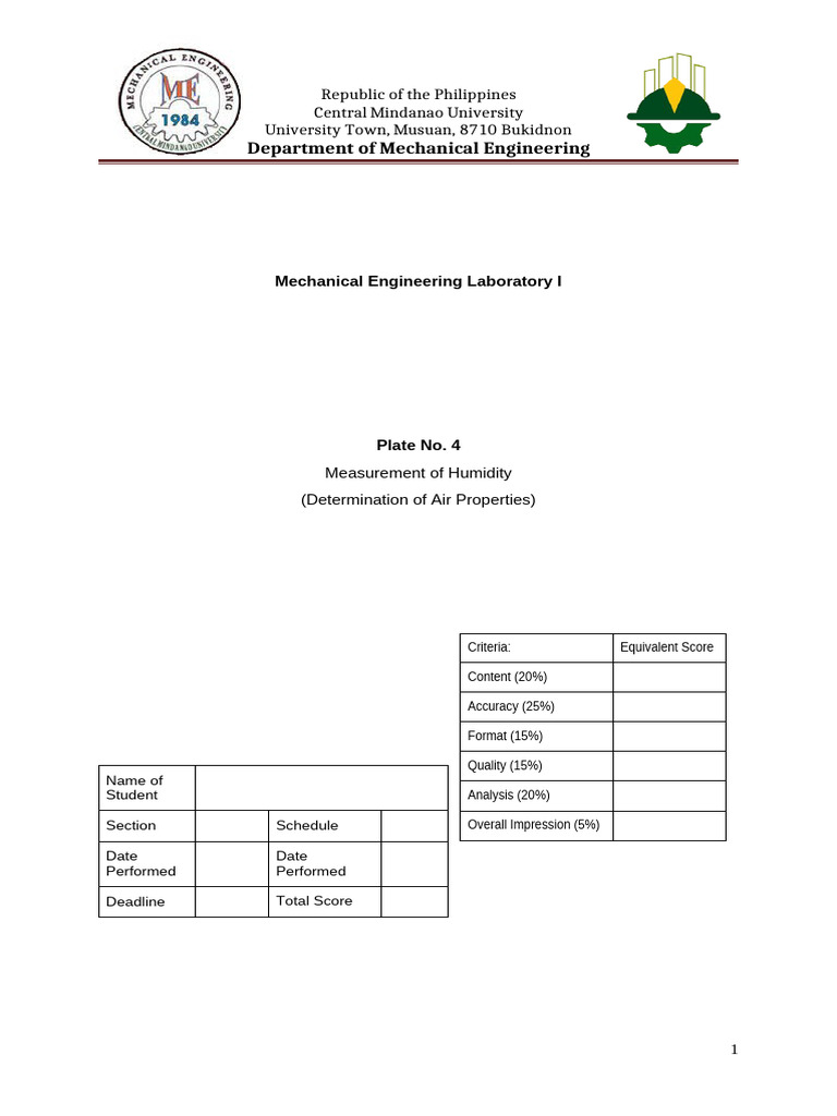 Plate No. 4 - Measurement of Humidity | PDF
