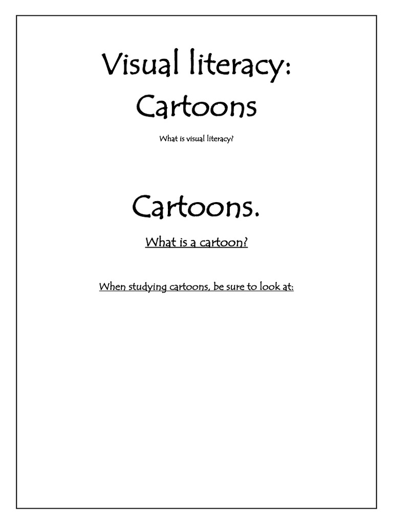 Cartoon Handout | PDF