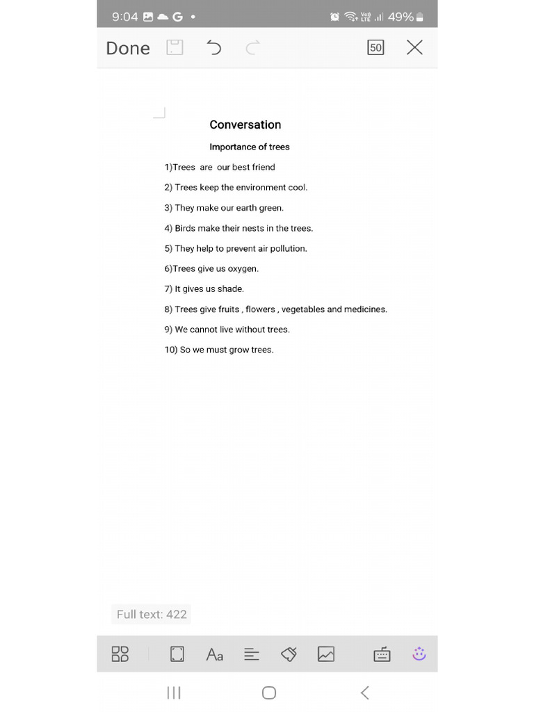 English Conversation - Importance of Trees | PDF