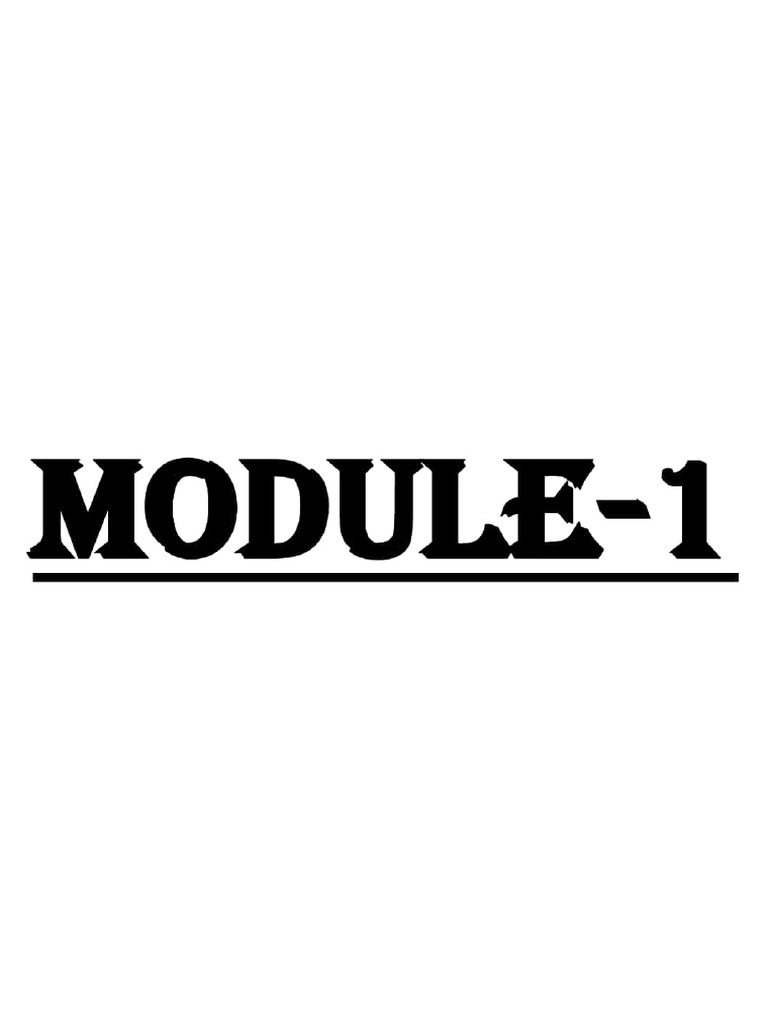 Module 1 Note | PDF