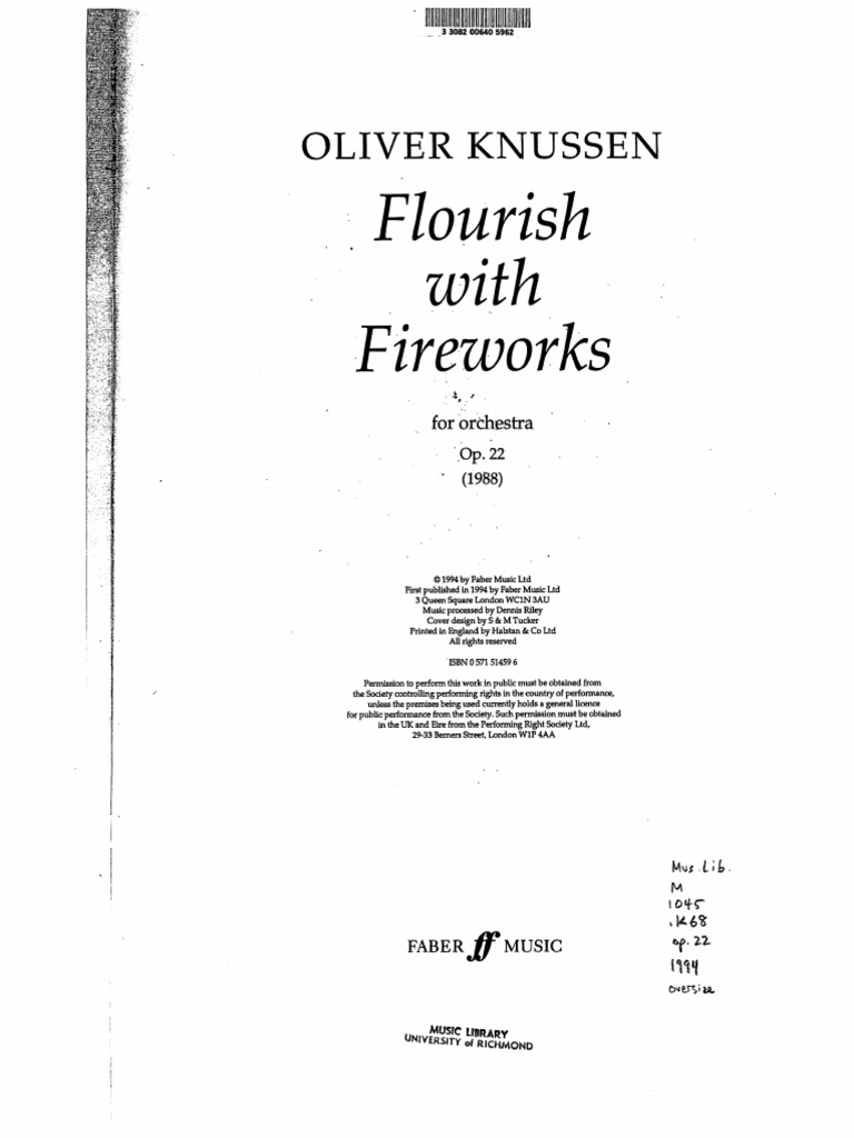 Knussen Flourish With Fireworks For Orchestra | PDF