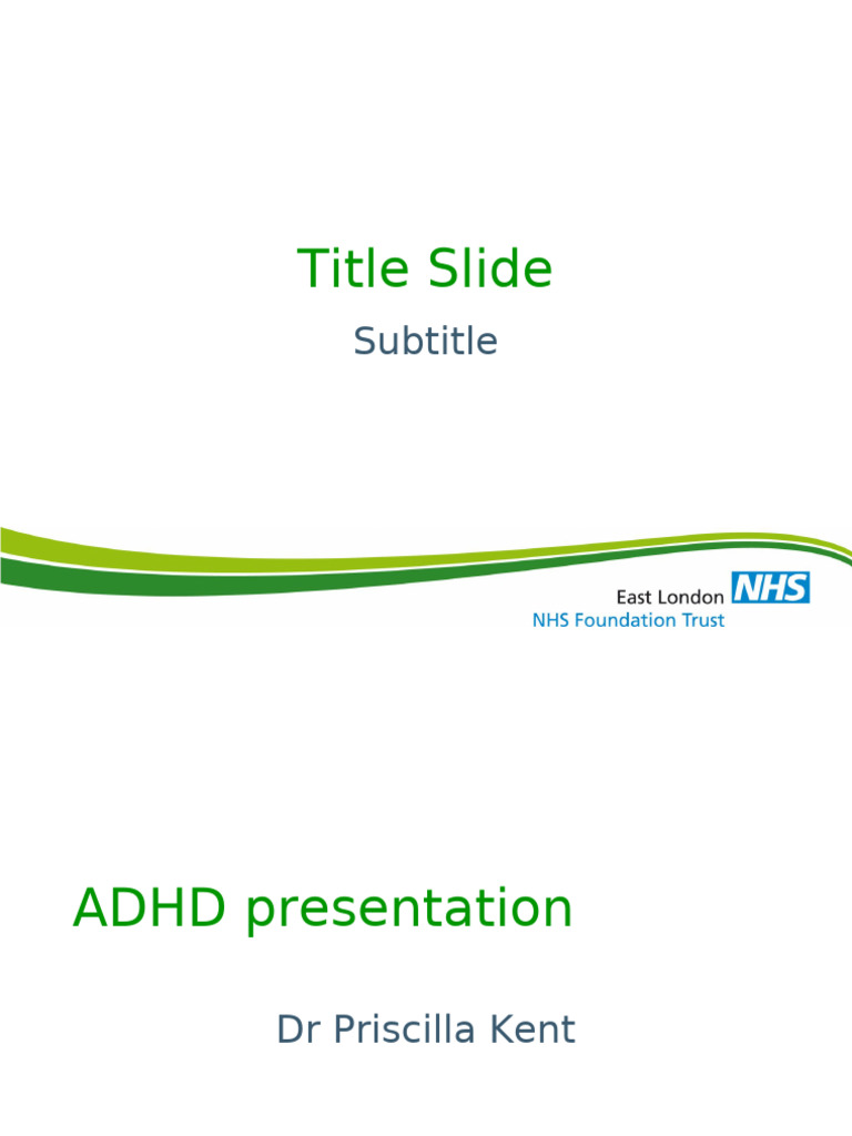 ADHD Presentation For GPs | PDF
