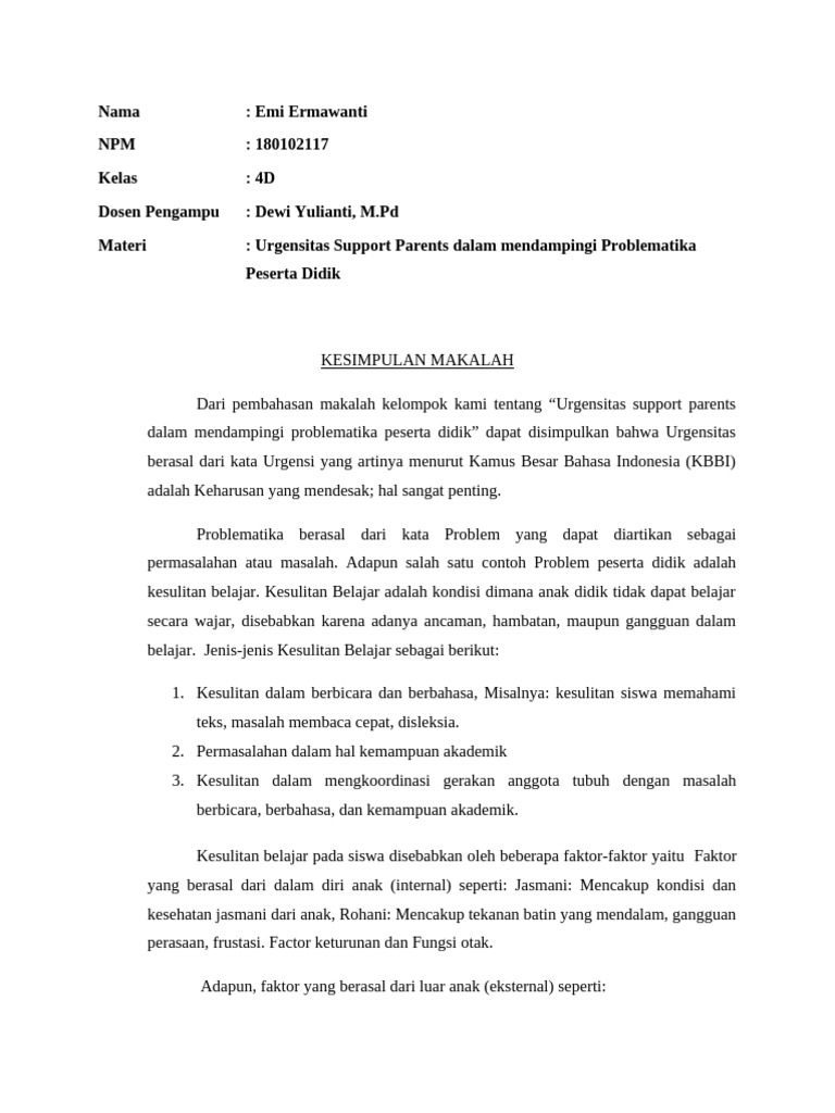 Kesimpulan Makalah | PDF