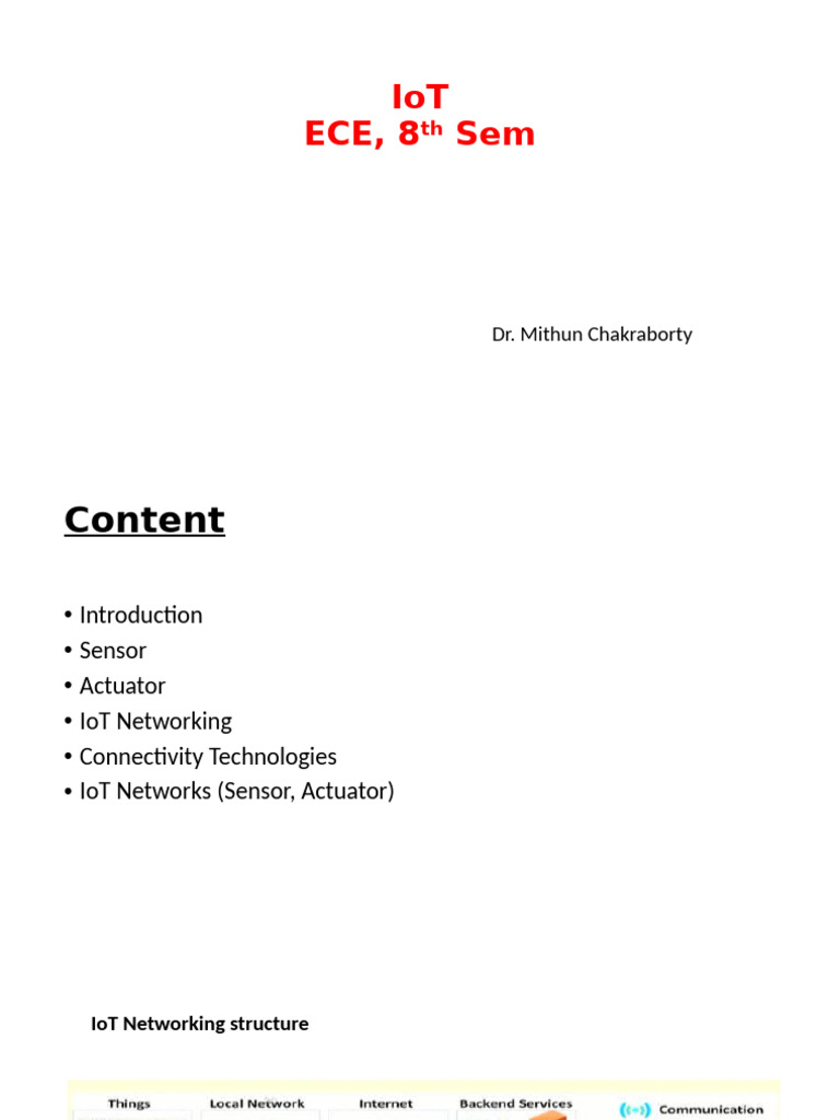 IoT- Study Material | PDF