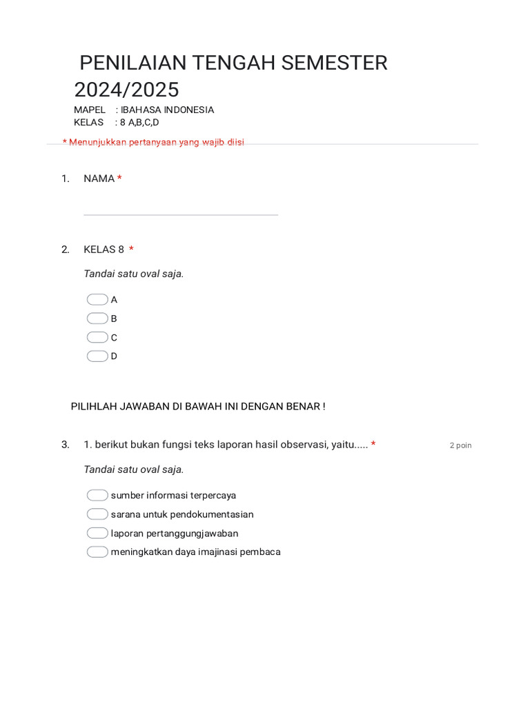 PTS B.I. 8 SMT 1 2024 | PDF