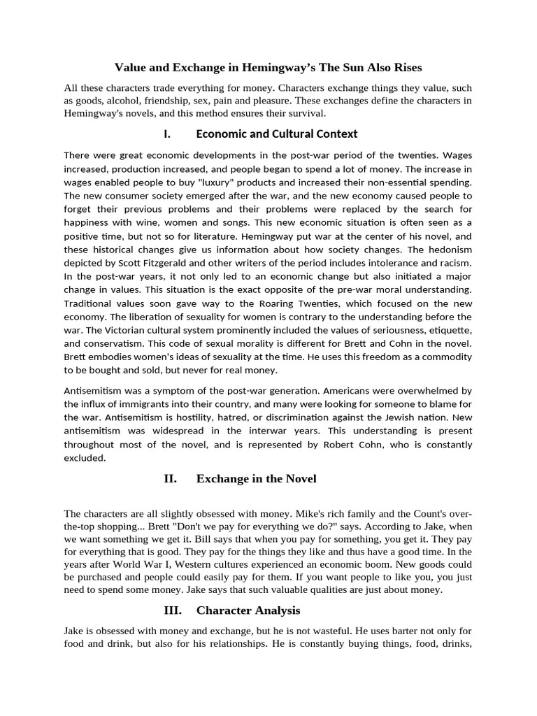 The Sun Also Rises | PDF