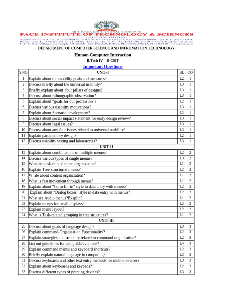 Important Questions | PDF