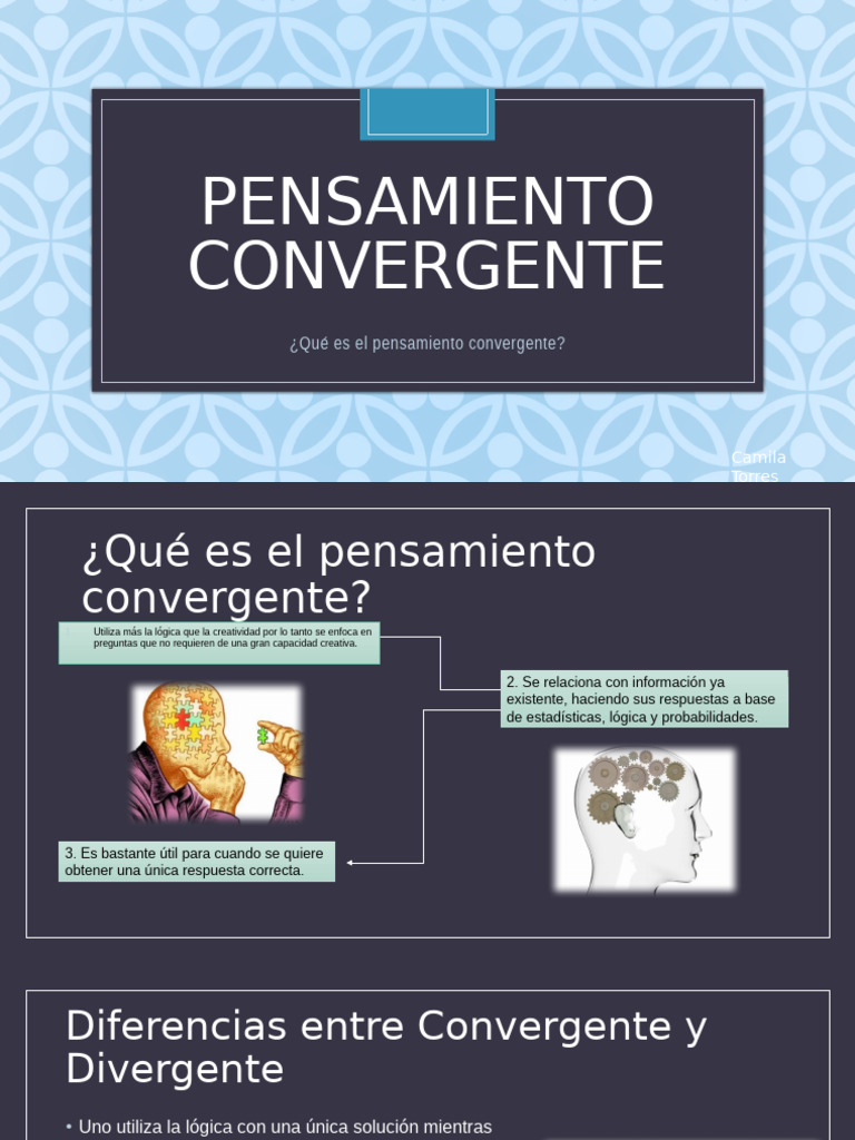 Pensamiento Convergente | PDF