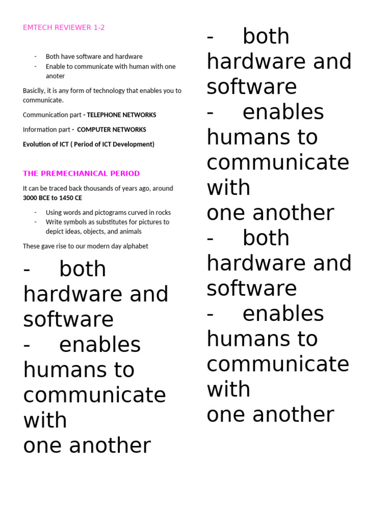 Emtech Reviewer 1 | PDF