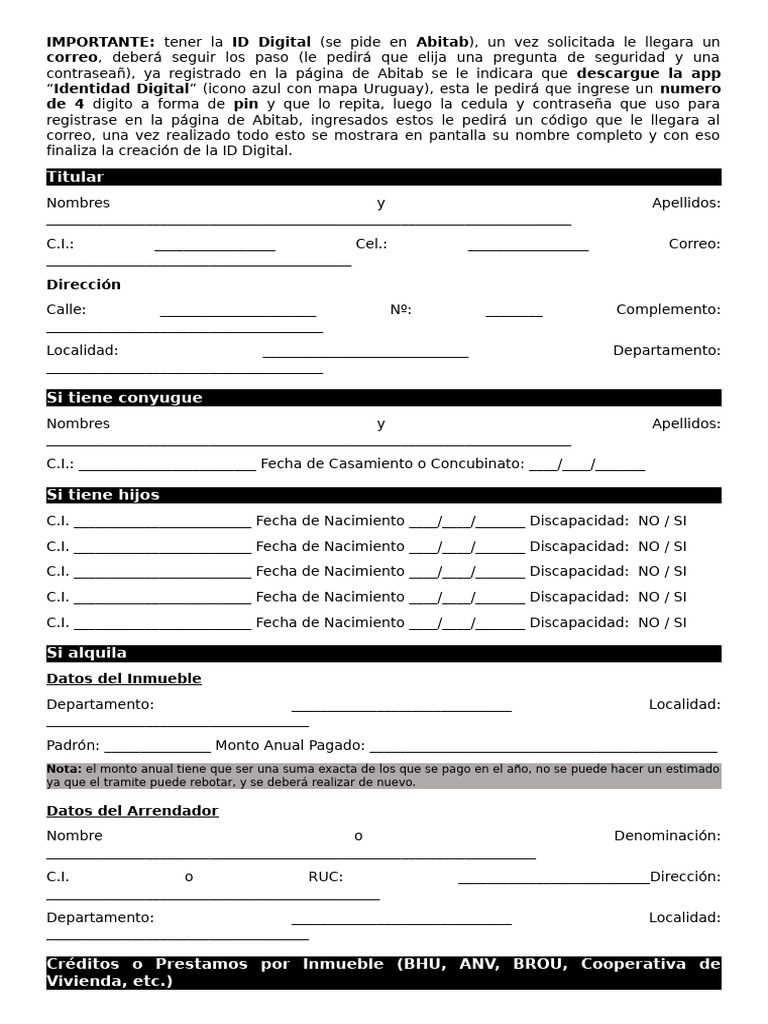 Datos para IRPF | PDF