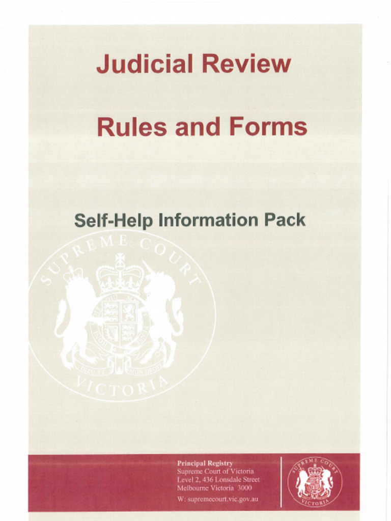 Judicial Review Rules-Forms | PDF
