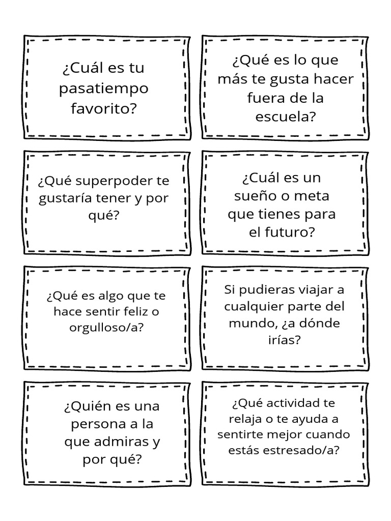 Tarjetas de Preguntas RED de TALENTOS | PDF