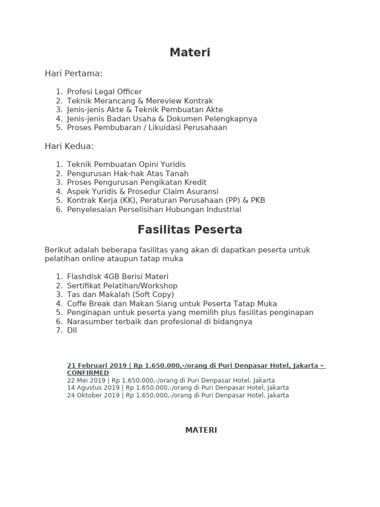 Materi Legal Ofc | PDF