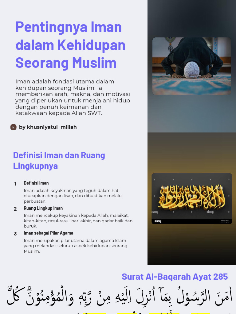 Pentingnya Iman Dalam Kehidupan Seorang Muslim | PDF Pentingnya Iman Dalam Kehidupan Seorang Muslim | PDF