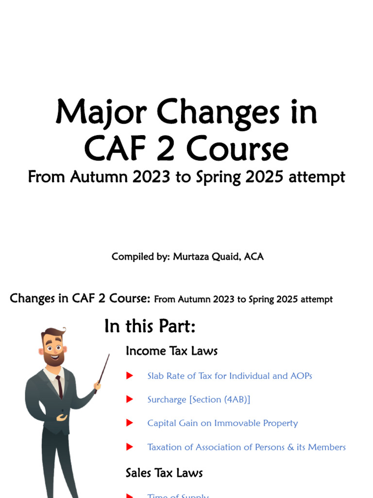 Changes in CAF 2 Course | PDF