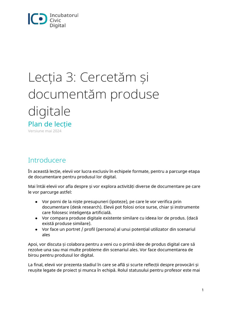 L3 Plan de Lecție | PDF