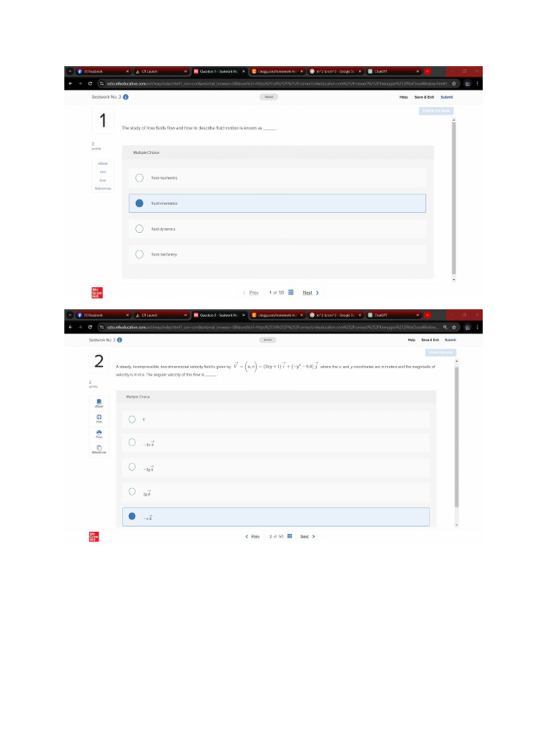 Fluid Mech Sw3 Solutions and Questions | PDF