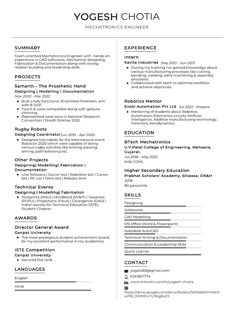 Yogesh Chotia Resume | PDF