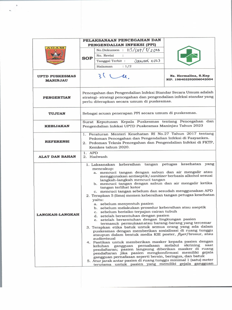 SOP Pelaksanaan PPI | PDF