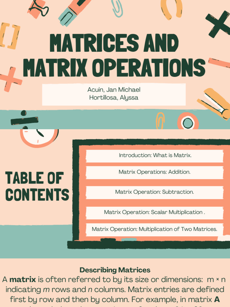 matrix-and-matrices-report | PDF