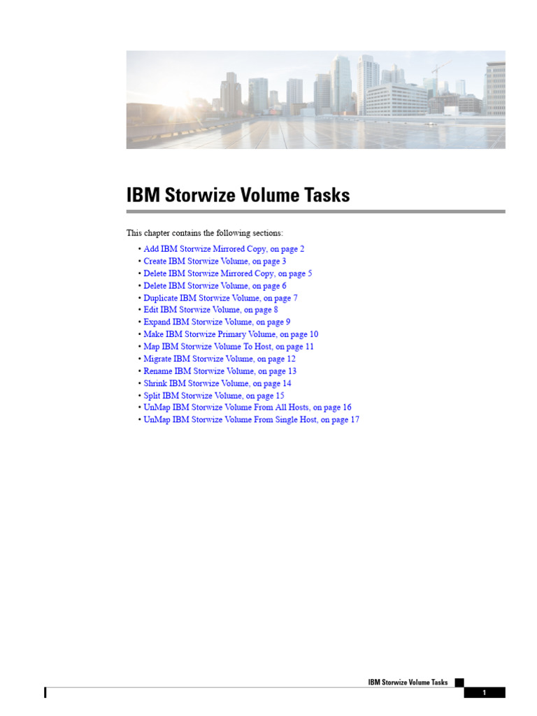 IBM Storwize Volume Tasks | PDF