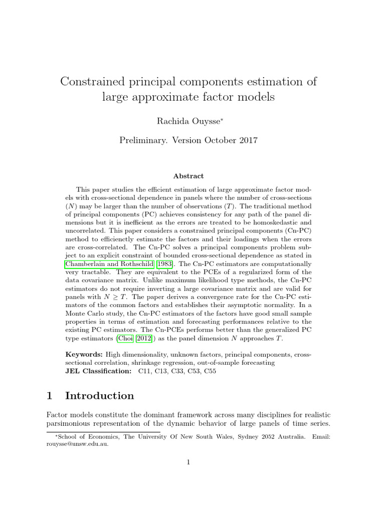 Constrained Principal Components Estimation Of Large Approximate Factor