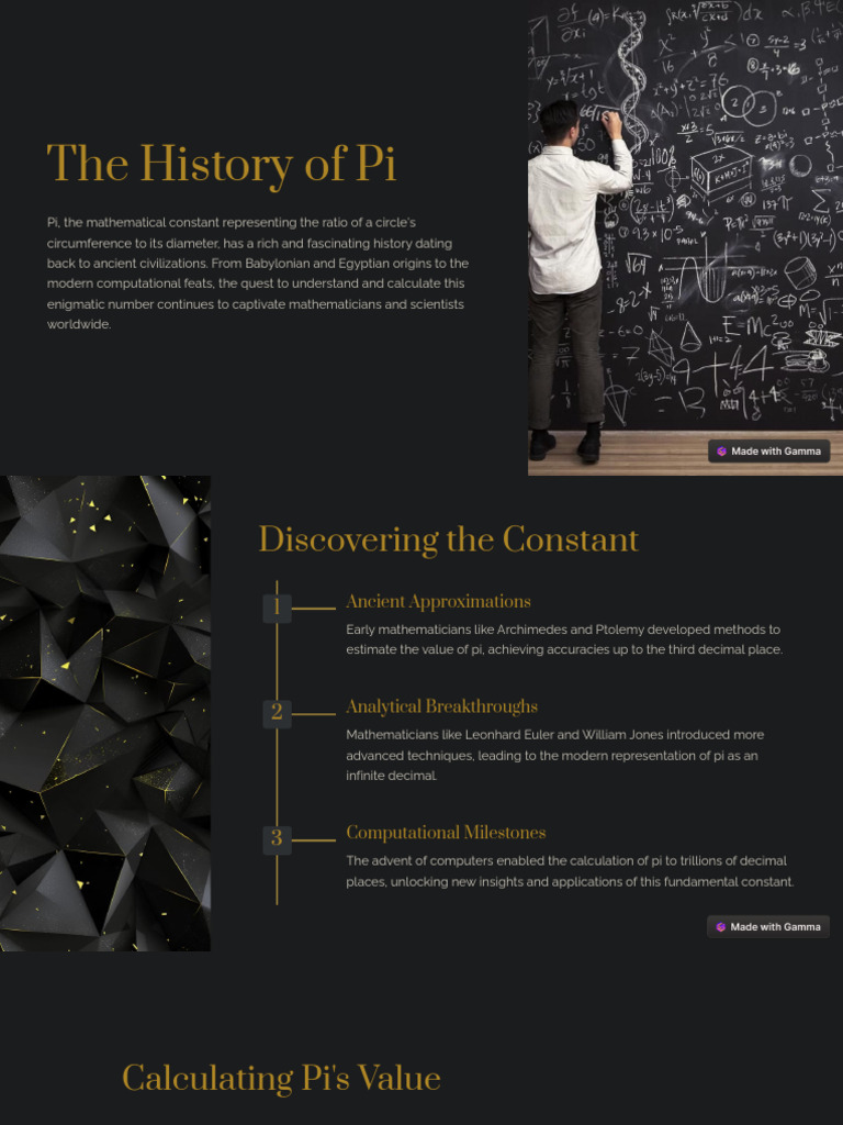 The History of Pi Made by Gamma | PDF