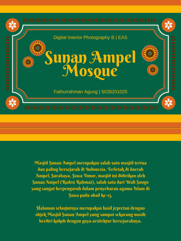 Sunan Ampel Mosque: Digital Interior Photography B - EAS | PDF