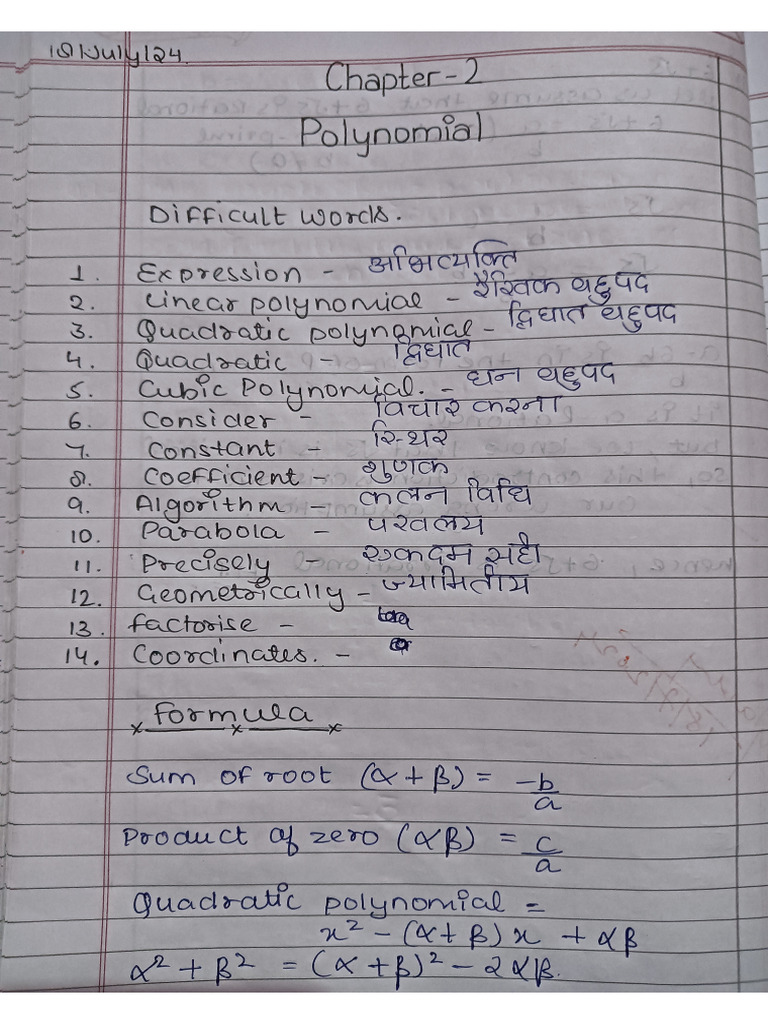 Polynomial (Maths) | PDF