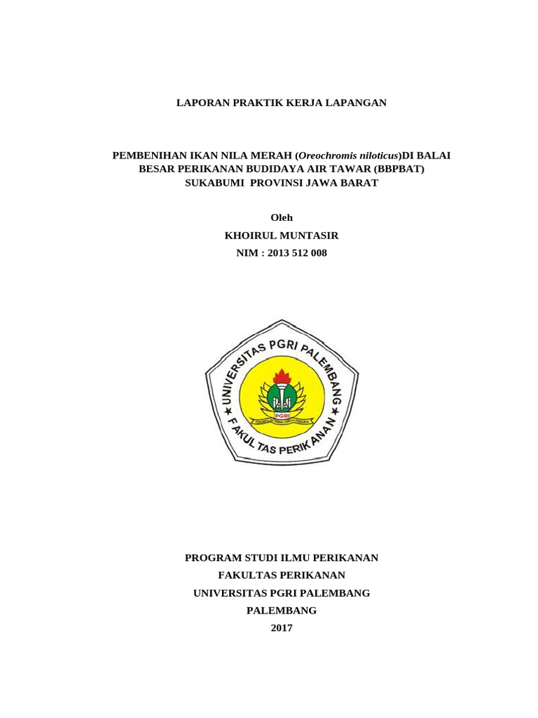 Cover Laporan PKL | PDF
