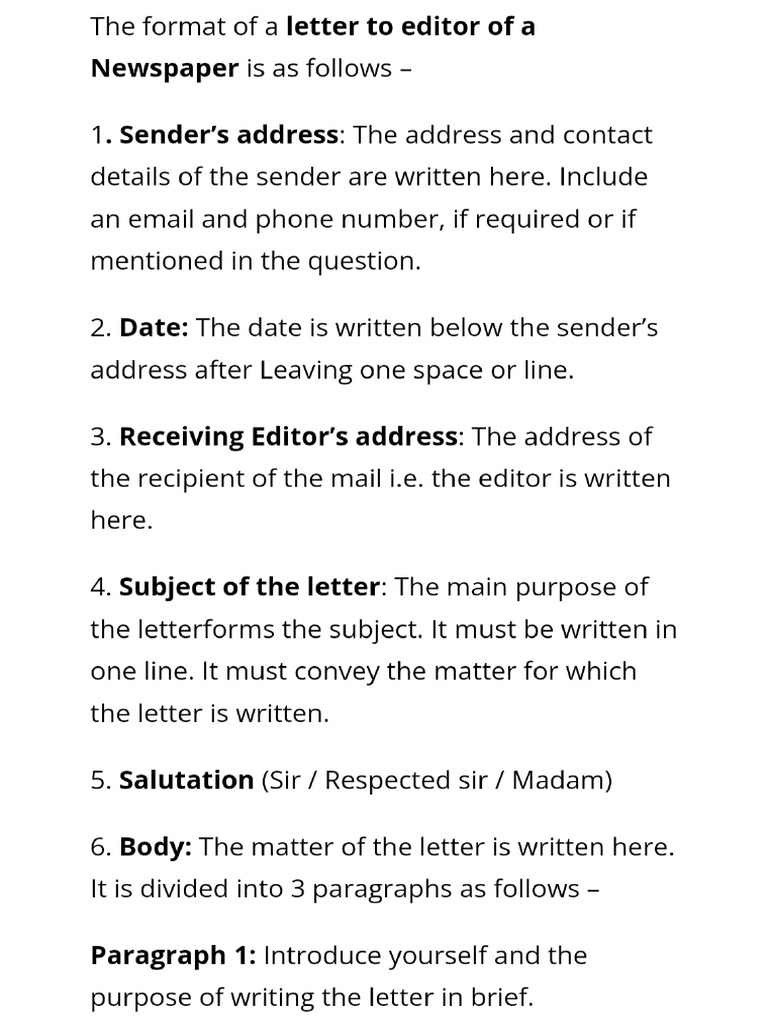 Format of Formal Letter | PDF