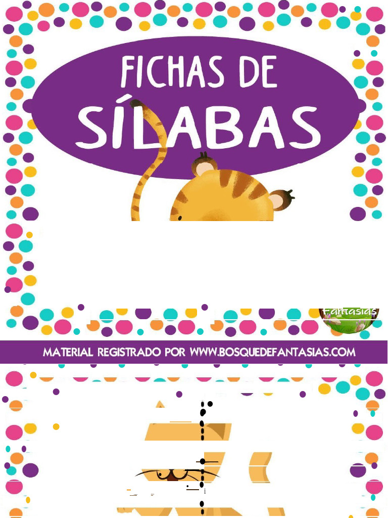 Fichas Silabas Animales | PDF