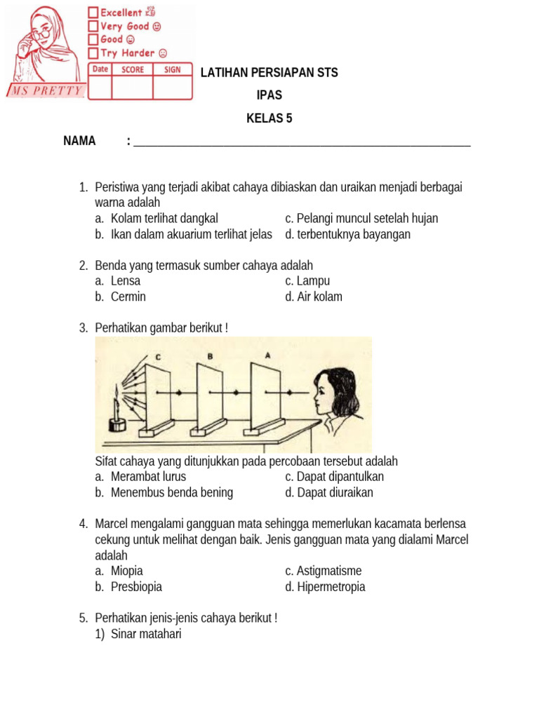 LATIHAN PERSIAPAN STS IPAS KELAS 5 | PDF