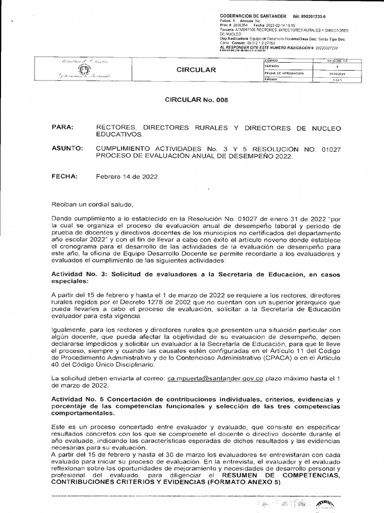 Circular No.008 | PDF