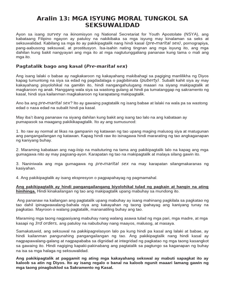 Aralin 13 Teksto Catch Up Esp 10 | PDF