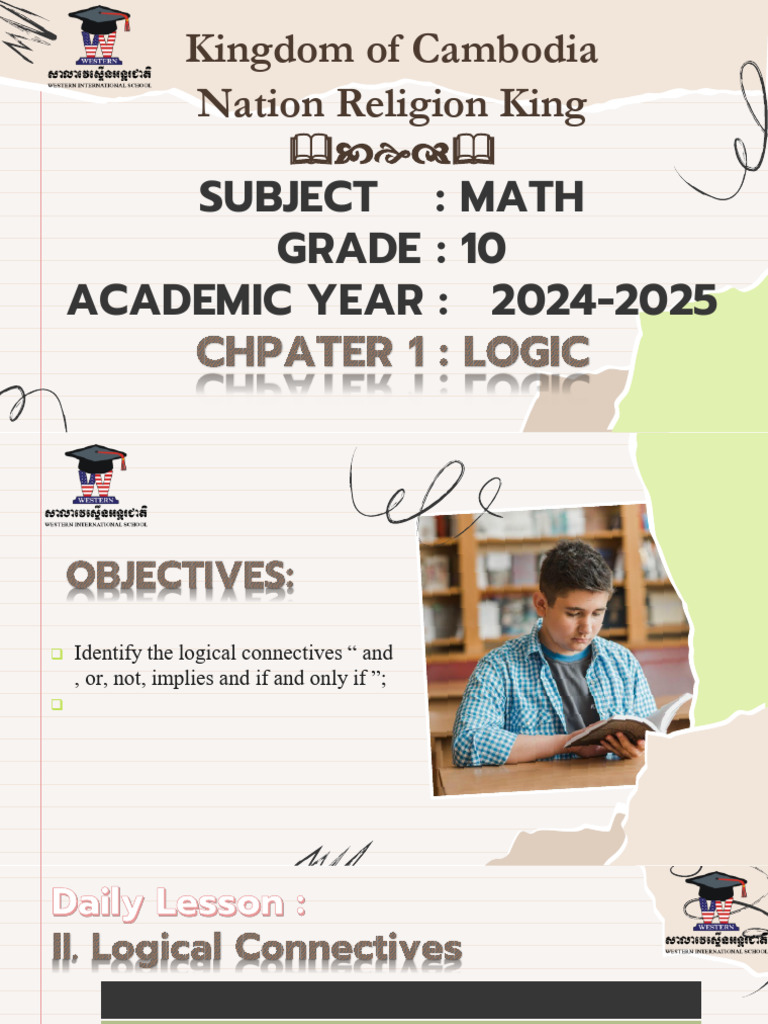 Kingdom of Cambodia Nation Religion King: Subject: Math Grade: 10 ACADEMIC YEAR: 2024-2025 | PDF